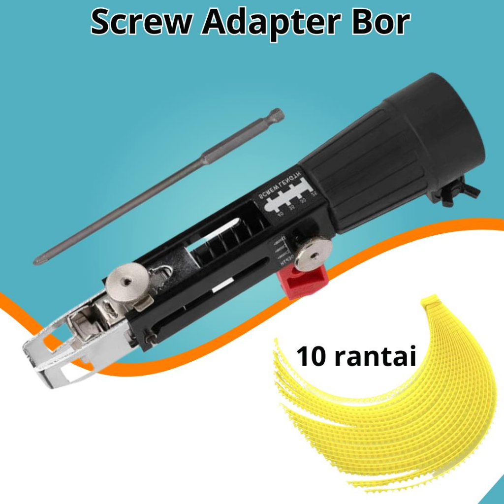 Jual screw gun chain adapter bor sekrup otomatis automatic screw nail ...