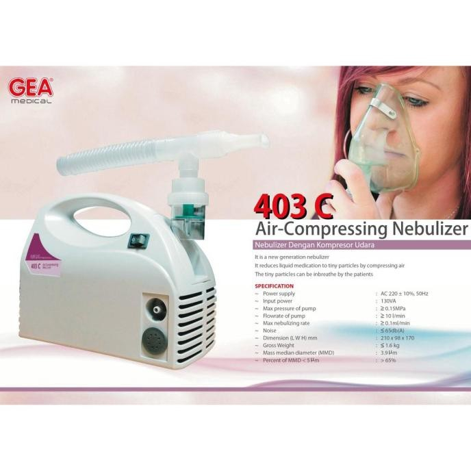 Jual GEA - Nebulizer 403C / Air Compressing Nebulizer GEA 403 C ...