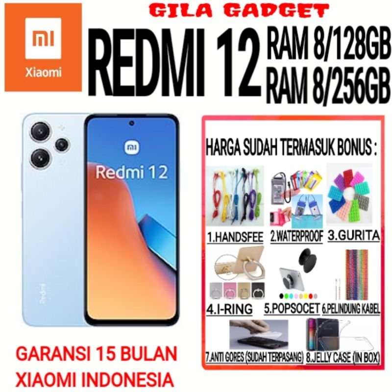 Jual XIAOMI REDMI 12 RAM 8/128GB + 8/256GB GARANSI RESMI | Shopee Indonesia