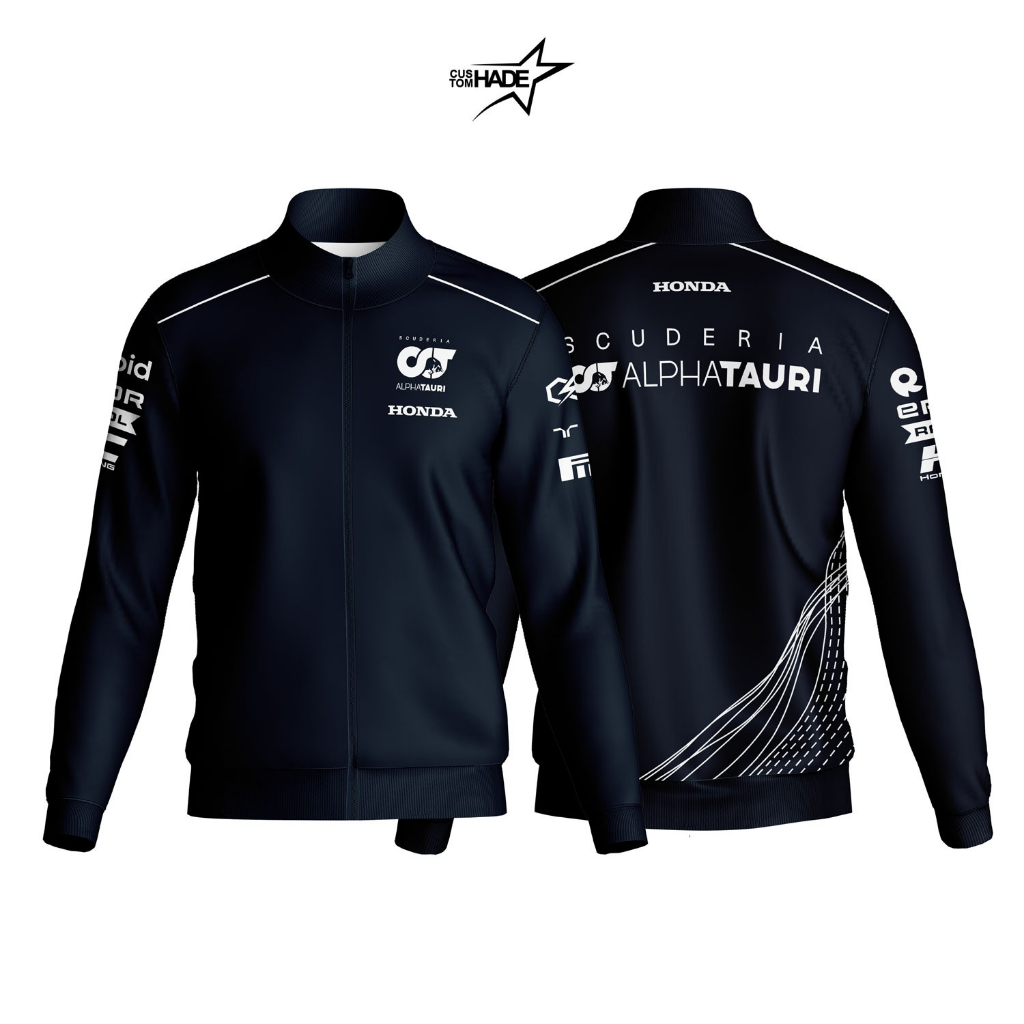 Jual Jaket Bomber Racing Team Scuderia AlphaTauri F1 2023 Custom Full ...