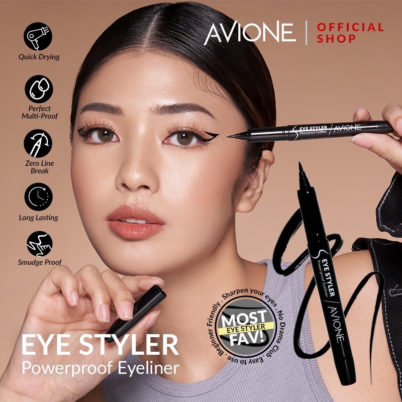Jual Avione Eye Styler Poweproof Eyeliner | Shopee Indonesia