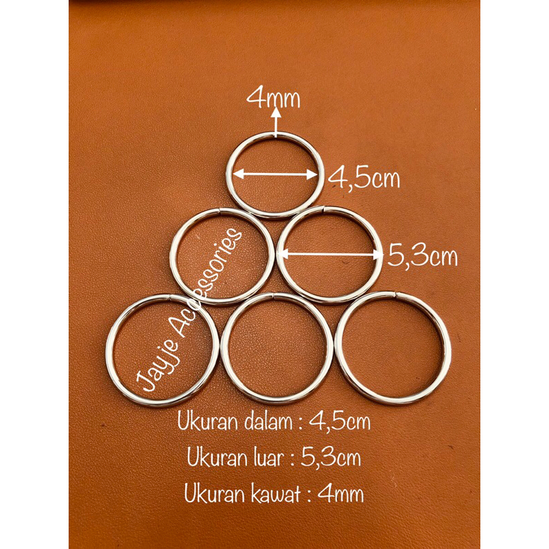 Jual ring bulat besi 4,5cm per 12 pcs / ring o 45mm kawat 4mm / O 4 ...