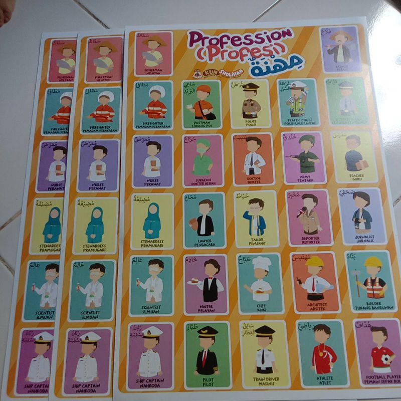 Jual Poster edukasi anak poster profesi | Shopee Indonesia