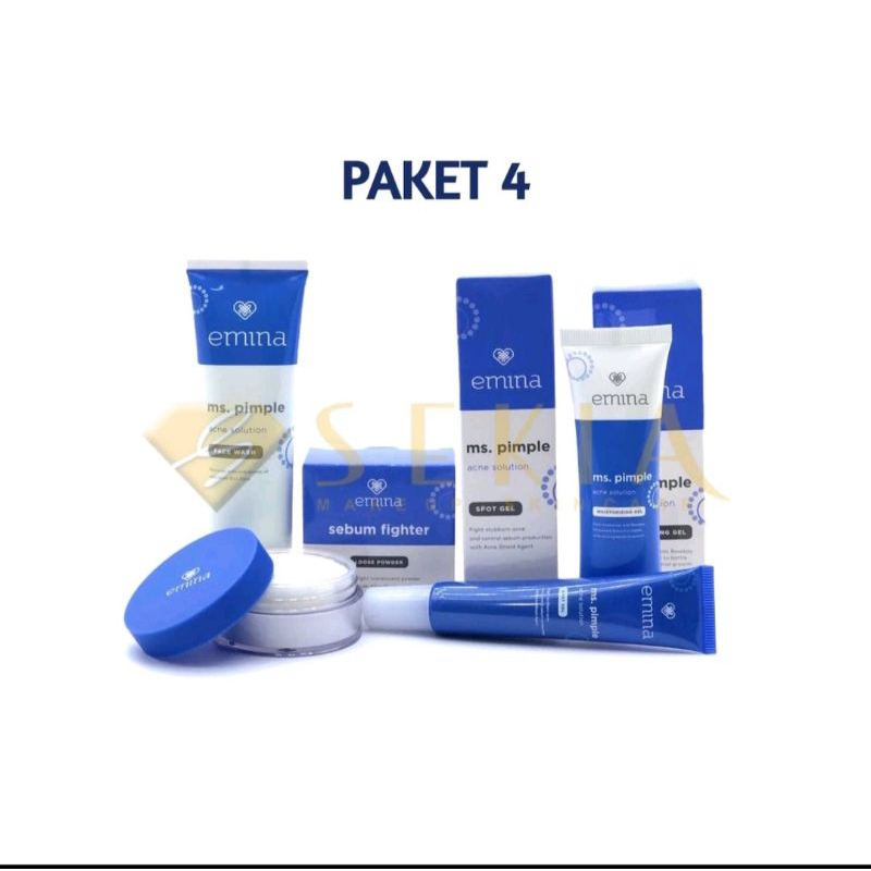 Jual Paket Emina ms Pimple Acne Solution Series / Emina ms Pimple ...