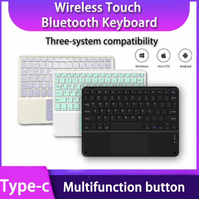 Jual 10 inch Wireless Bluetooth Keyboard Macaron Colourful / Touch ...