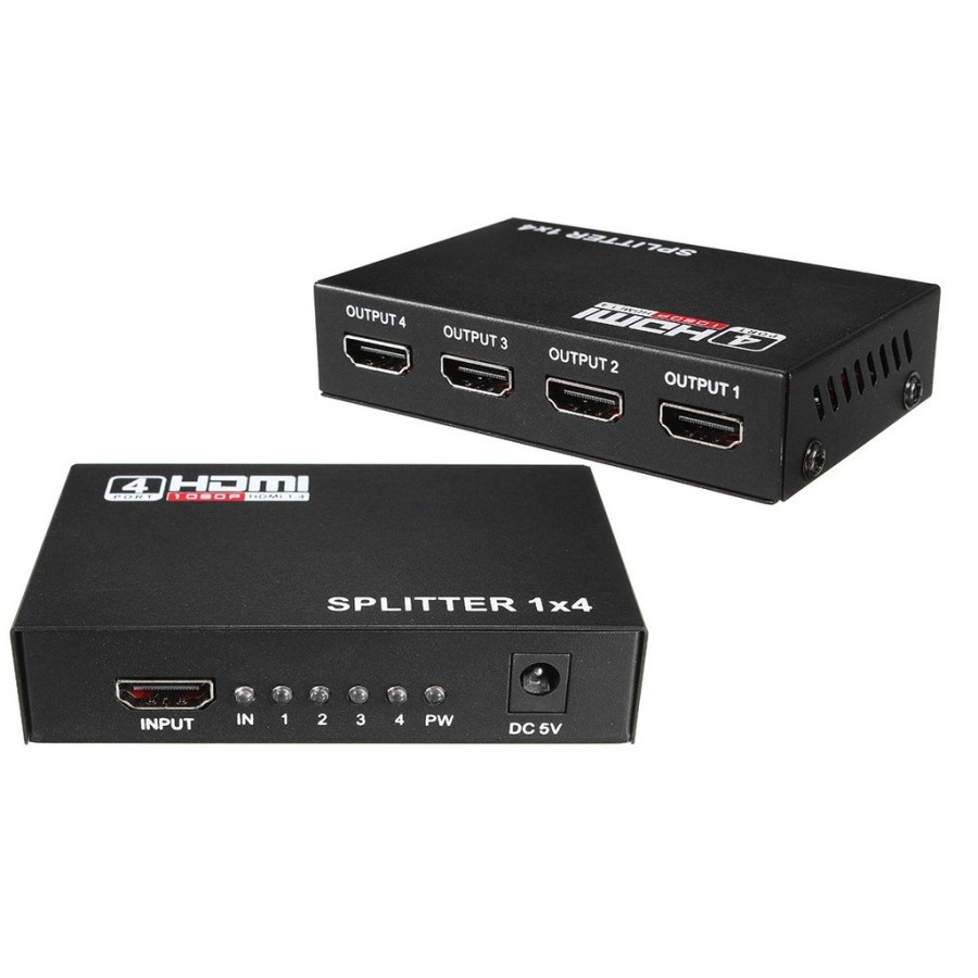 Jual Splitter HDMI 4 Port 1080P 3D - HDMI Splitter 1 Input 4 Output ...