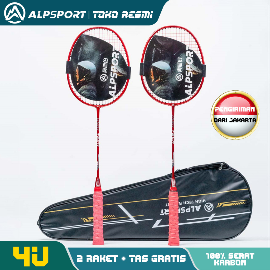Jual ALPSPORT RR【2Raket + Tas】4U G5 100% Serat Karbon Penuh Desain Asli ...