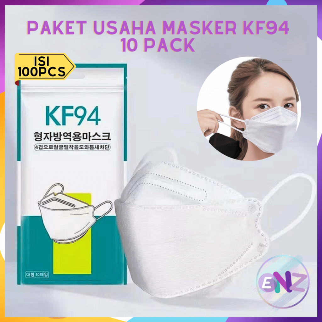 Jual ENZ ® PAKET HEMAT MASKER KF94 PACK KOREA PREMIUM BEST SELLER 10pack (isi 100pcs) HITAM ...