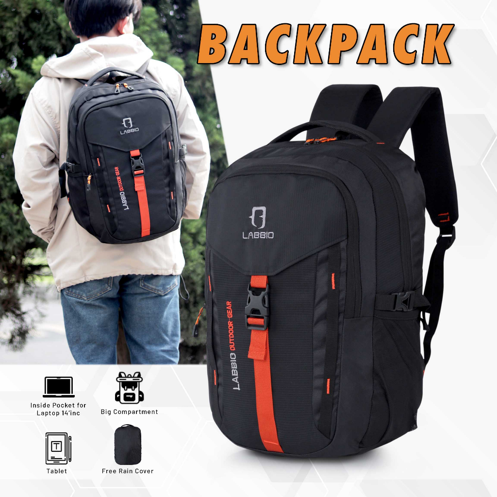Jual Tas Ransel Pria Backpack Sekolah Kuliah Original Free Raincoat | Shopee Indonesia
