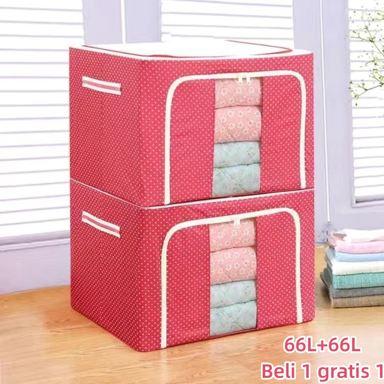 Jual 66L 100L 150L oxford kotak penyimpanan Lipat storage box pakaian serbaguna mainan box tahan ...