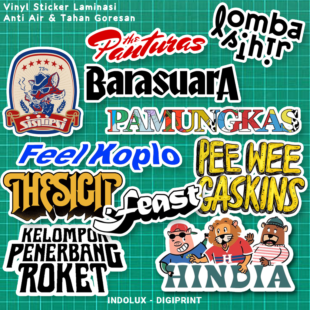 Jual Sticker Band Lokal Indie Barasuara / Panturas / Hindia / Pamungkas ...