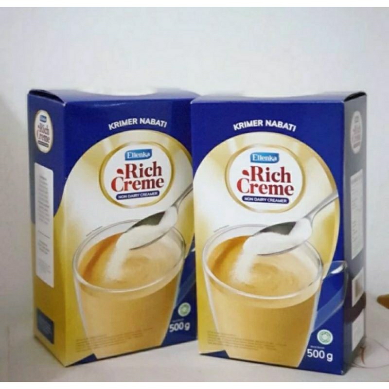 Jual Rich Creme Ellenka Non Dairy Creamer Krimer Bubuk 500gram | Shopee ...
