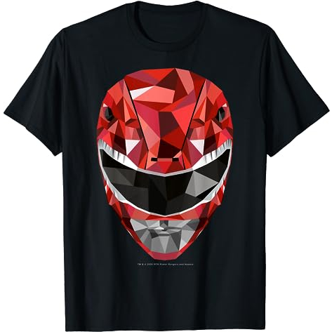 Jual KAOS Power Rangers Red Ranger Polygon Helmet T-Shirt | Shopee ...