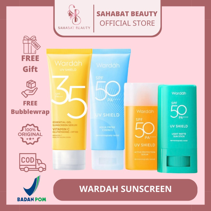 Jual Wardah UV Shield Essential Sunscreen Gel SPF 30 PA+++ 40ml | Shopee Indonesia
