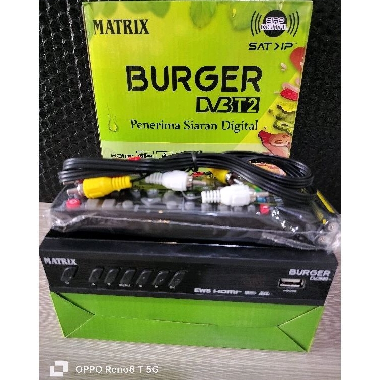 Jual STB MATRIX BURGER HIJAU. SET TOP BOX TV DIGITAL DVBT2 | Shopee Indonesia
