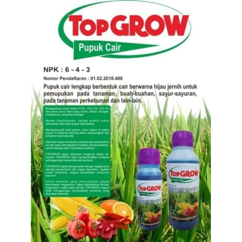 Jual Pupuk NPK Cair TOP GROW 1 Liter | Shopee Indonesia