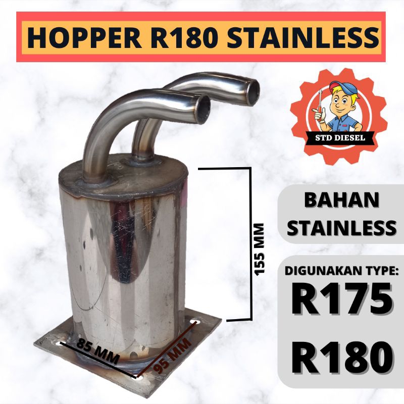 Jual HOPPER STAINLESS R175 R180 PENGGANTI TANGKI AIR BAHAN STAIN LESS ...