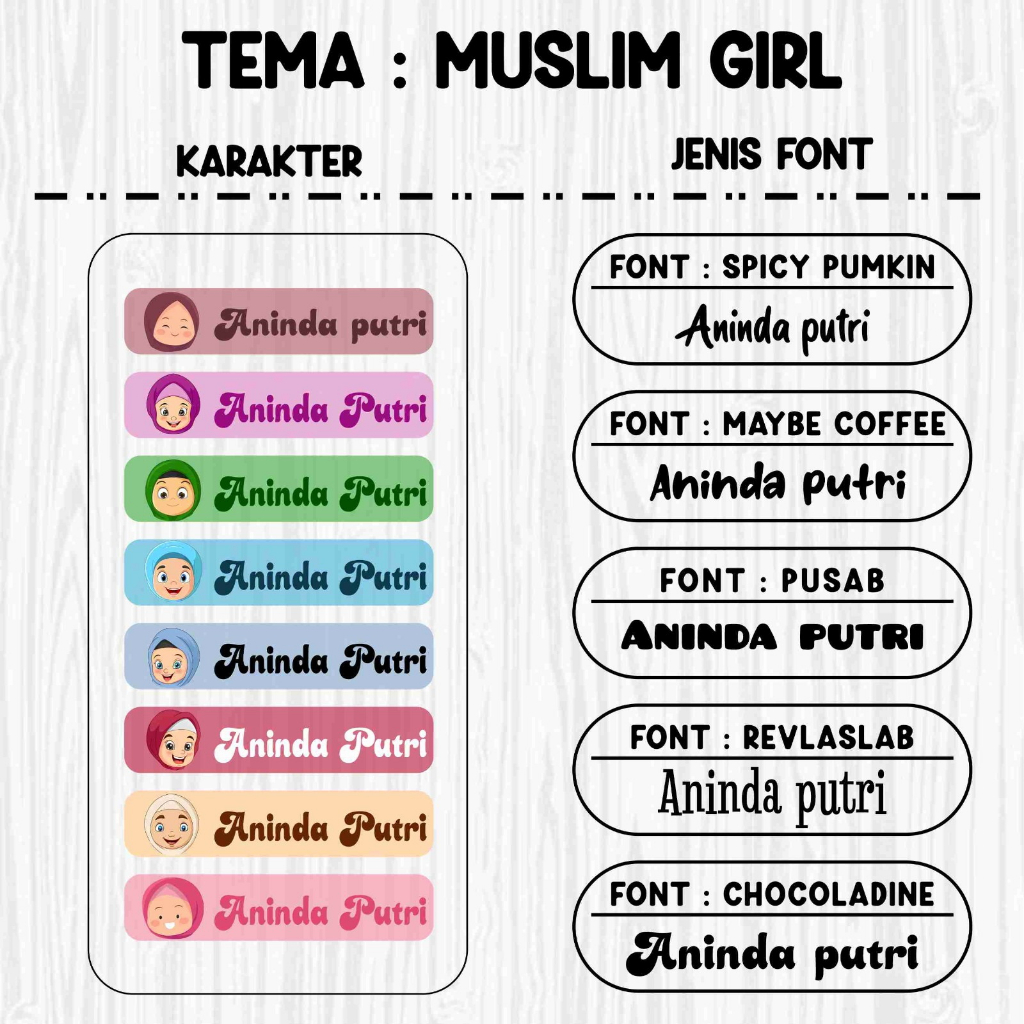 Jual Stiker Label Nama Anak Custom Small Size isi 108 pcs Waterproof ...