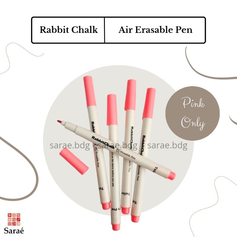 Jual Spidol RabbitChalk Air Erasable/Spidol Kain/Penanda kain | Shopee ...