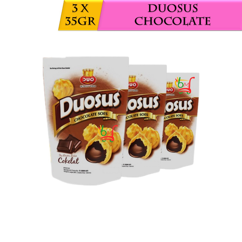 Jual 3PCS Duosus Coklat Kue Sus Kering Rasa Coklat | Shopee Indonesia
