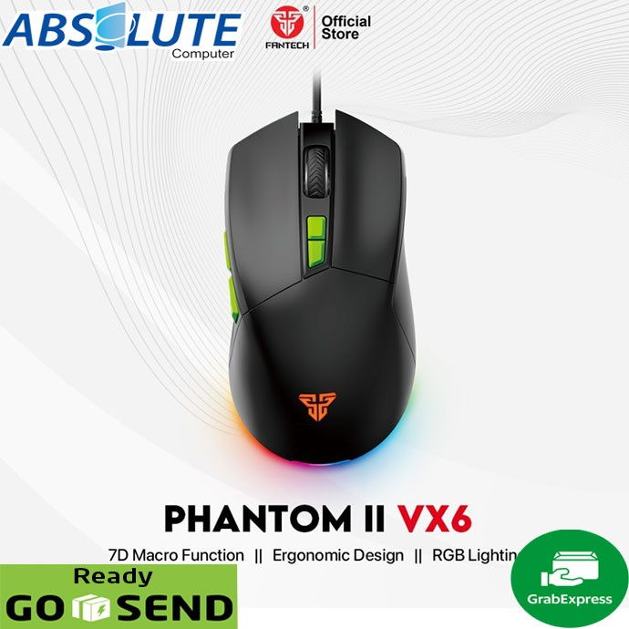 Jual Fantech VX6 RGB USB Gaming Mouse Macro Original VX 6 Phantom II 2 | Shopee Indonesia