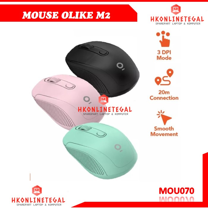 Jual MOUSE WIRELESS OLIKE M2 ( SUDAH TERMASUK BATERAI ) | Shopee Indonesia