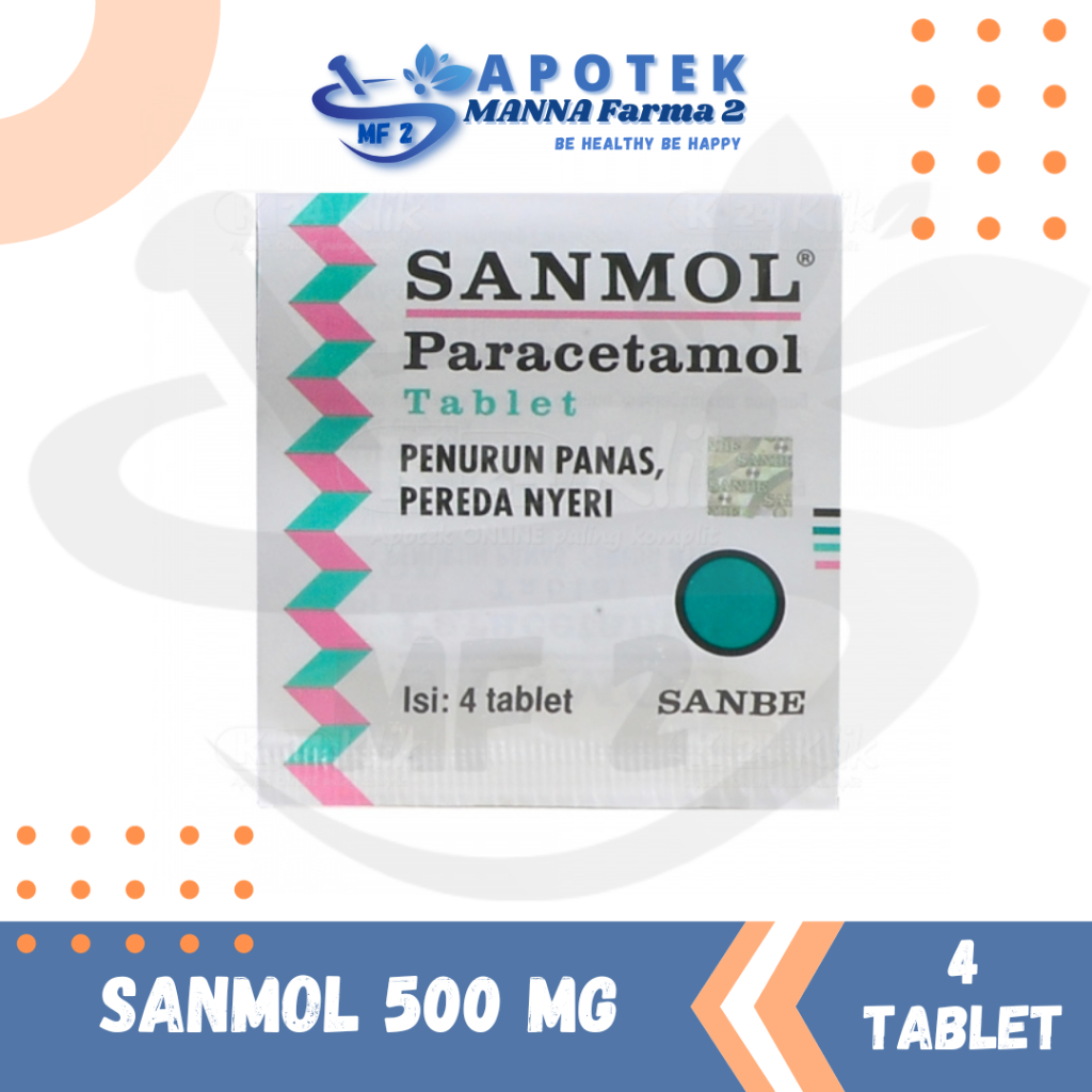 Jual SANMOL TABLET 500 MG (PER STRIP @4 TABLET) | Shopee Indonesia