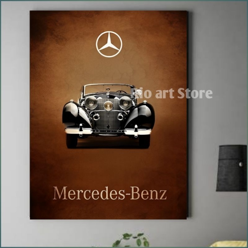Jual Hiasan dinding bahan papan kayu mdf poster mobil merci untuk ...