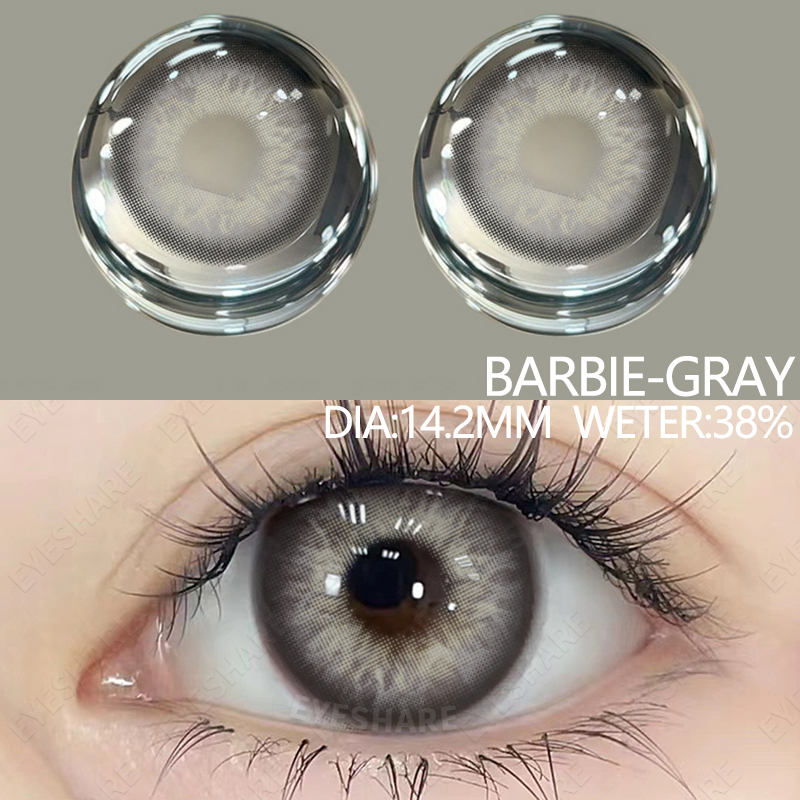Jual Eyeshare Softlens14.5mm Big Eyes Soft Colored Contact lenses Gray ...