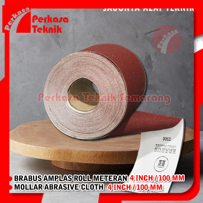 Jual Amplas Roll Meteran 4"/100mm BRABUS by Mollar Abrasive Cloth per ...