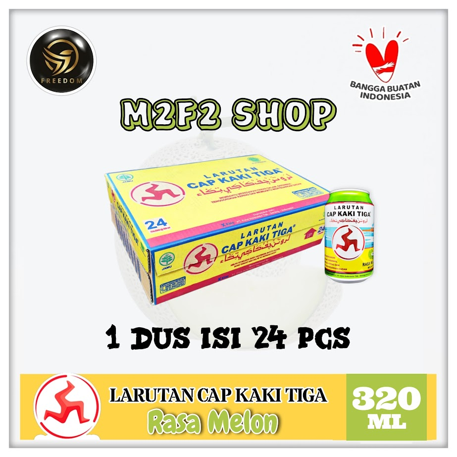Jual Larutan Penyegar Cap Kaki Tiga Minuman Kaleng | Rasa Melon - 320 ml (Kemasan Karton ...
