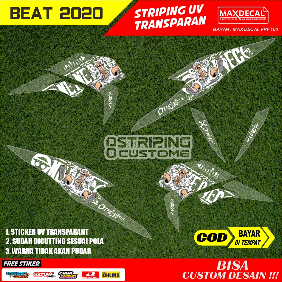 Jual stripping sticker motor beat deluxe street fi esp transparan ...