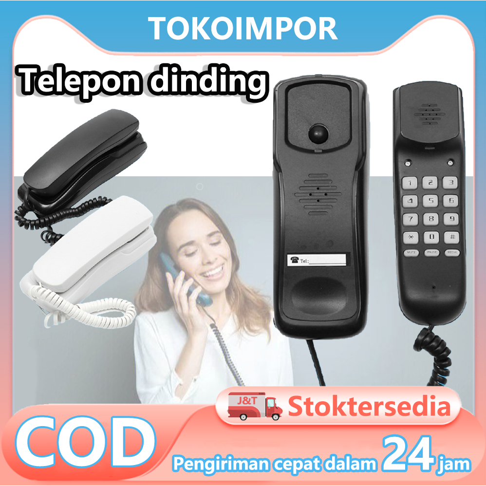 Jual Wall Mounted Small Wired Telephone For Home And Office Quick Dial ...