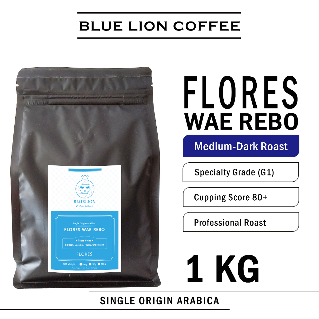 Jual Blue Lion Coffee Flores Wae Rebo 1 KG Medium Dark Roast Biji Kopi ...