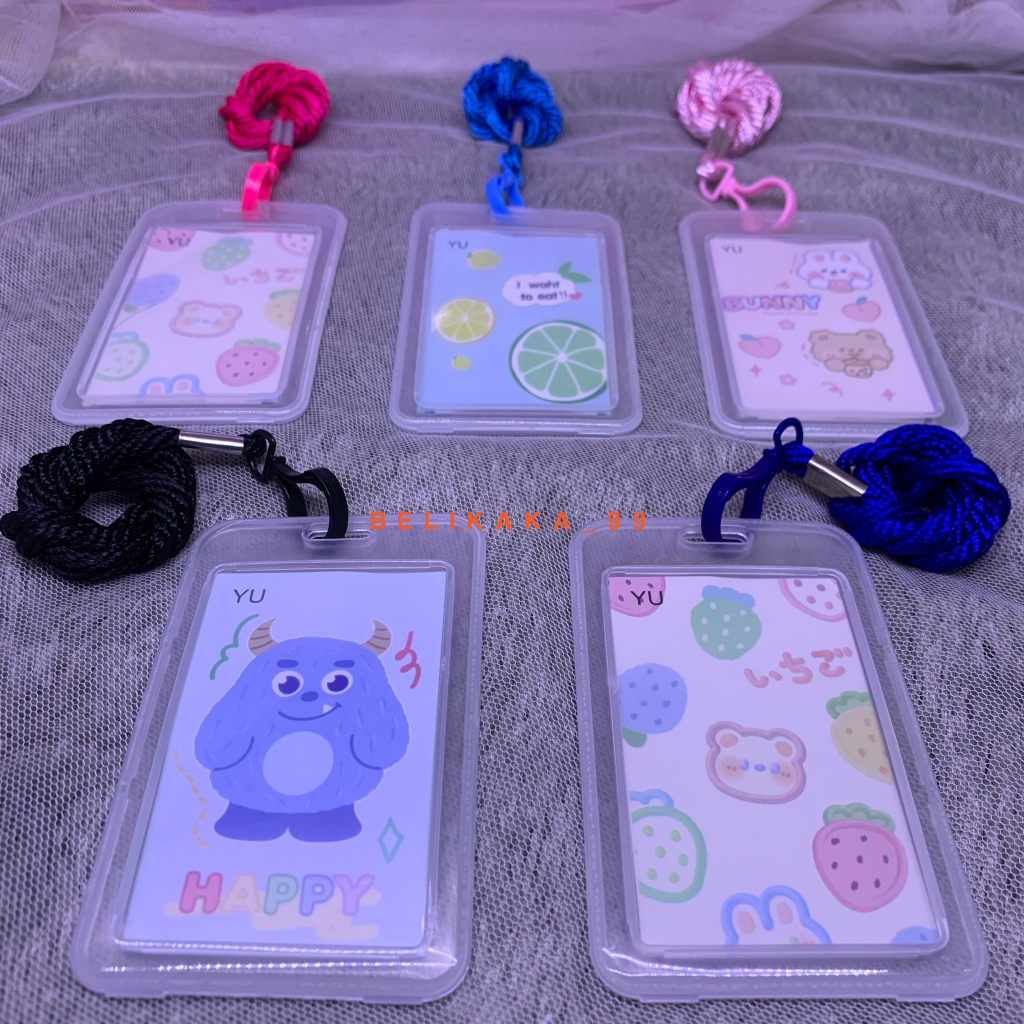 Jual ID CARD TALI TAMBANG NAME TAG PLASTIK WARNA TRANSPARAN POLOS ...