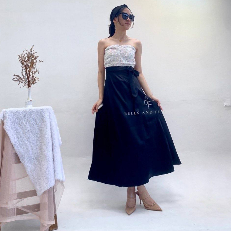 Jual KANSHA Rok Lilit Satin Rok Kondangan A Line Flare / Bawahan Kebaya ...