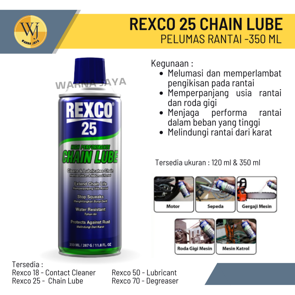 Jual Rexco 25 Pelumas Rantai (High Performance Chain Lube) 350 Ml ...
