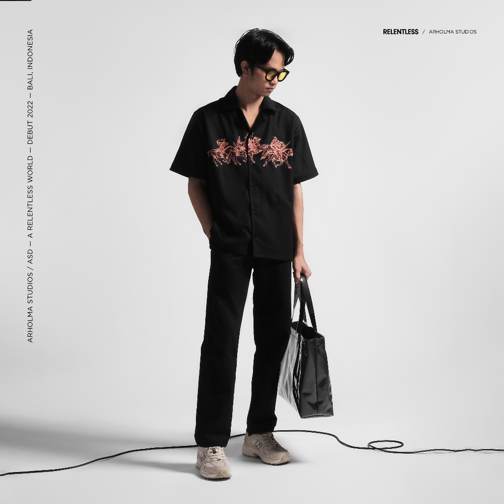 Jual Arholma Studios - Oversized Shirt 'Cavalry' Black | Shopee Indonesia