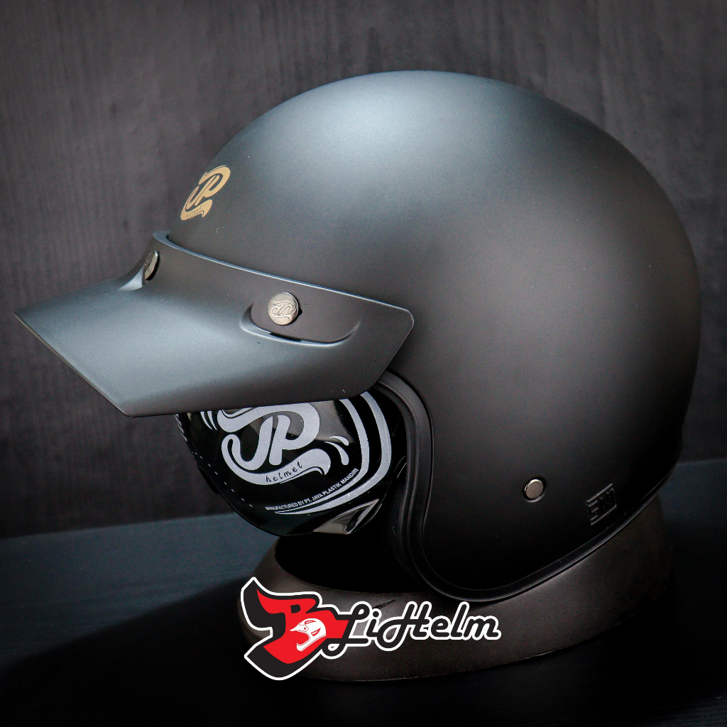 Jual JPX HELM JP SIGNATURE SO SOLID | BLACK DOFF GOLD | RETRO CLASSIC ...