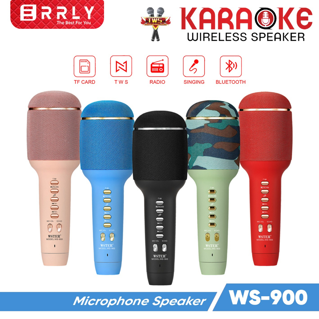 Jual Mic WSTER WS-900 Microphone Karaoke Bluetooth Mikrofon Wireless ...