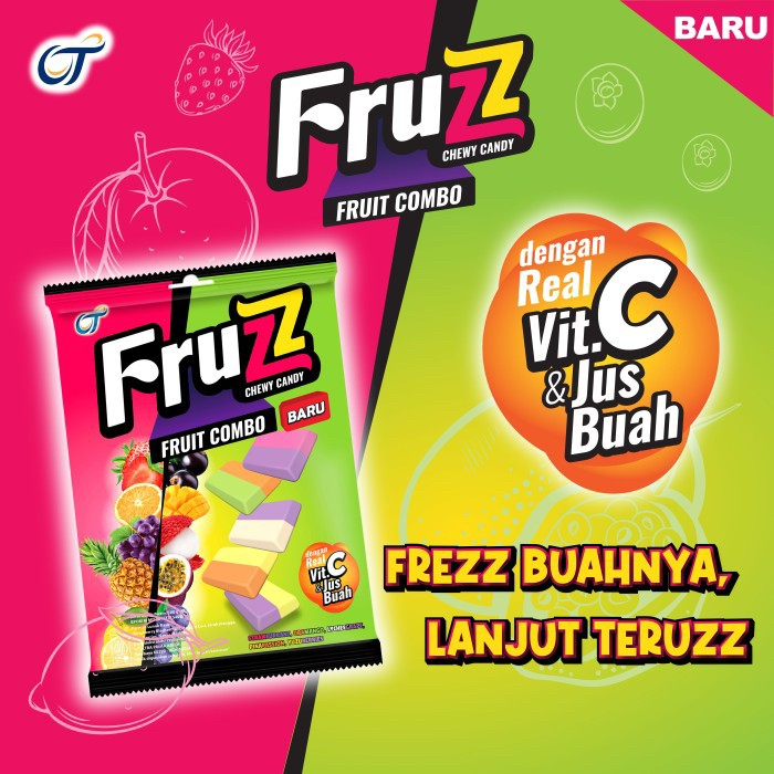 Jual Fruzz Chewy Candy Fruit Combo 100gram | Shopee Indonesia