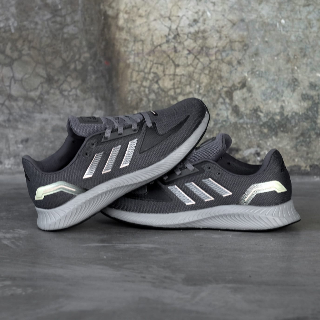Jual Sepatu Running Pria Wanita Adidas RUN F@LC0N Grey Monochrome Cream ...