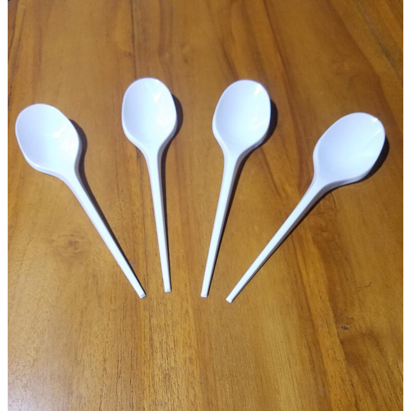 Jual SENDOK MAKAN PUTIH/sendok plastik/sendok makan/sendok luxor/spoon ...