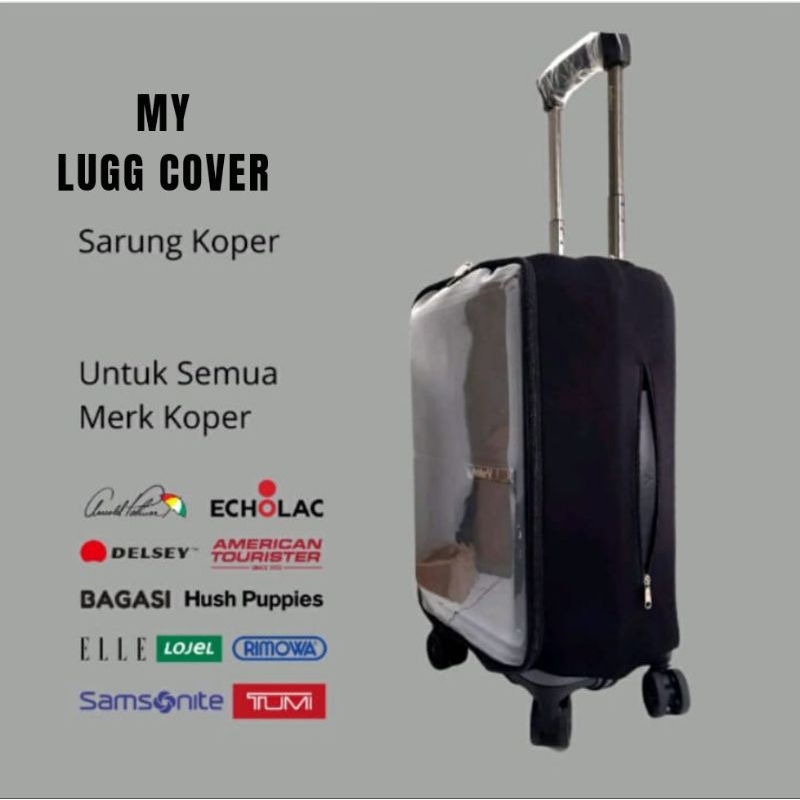 Jual Sarung Koper Luggage cover Pelindung Koper Plastik/Mika + Kain ...