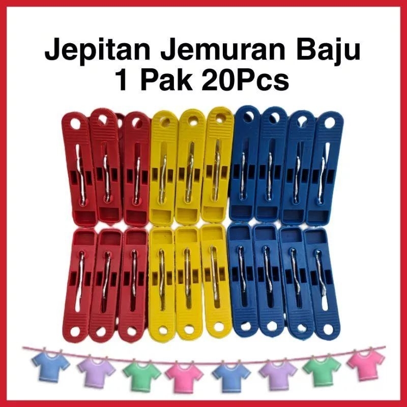 Jual JEPITAN JEMURAN BAJU ISI 20PCS | Shopee Indonesia