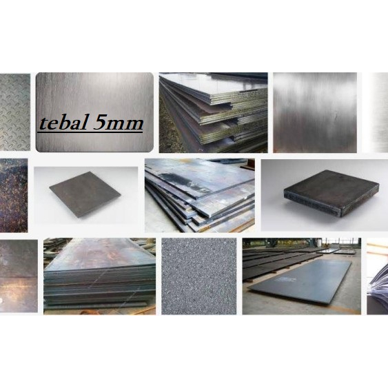 Jual PLAT BESI HITAM POTONG PERSEGI TEBAL 5MM BERBAGAI UKURAN/BESI PLAT ...