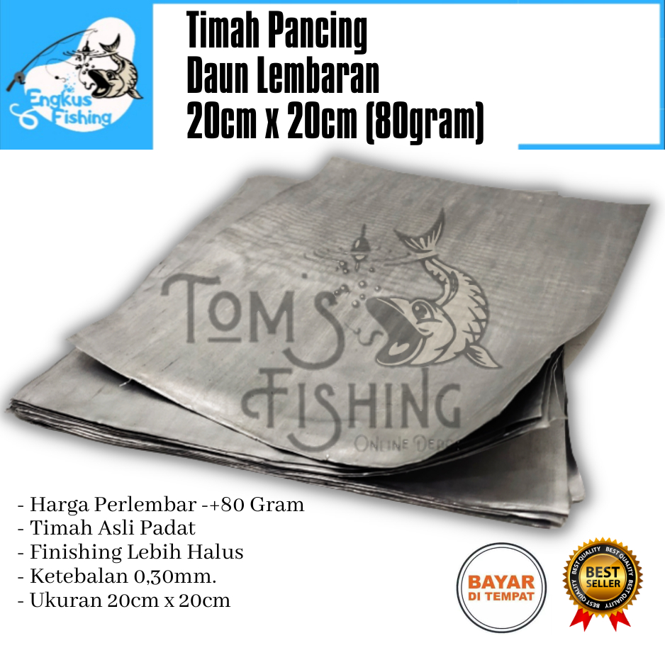 Jual Timah Pemberat Pancing Daun Perlembar Tebal ( Kecil / Besar ...
