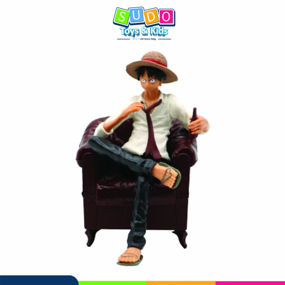 Jual Action Figure One Piece Karakter Luffy - Model Sitting on Sofa ...