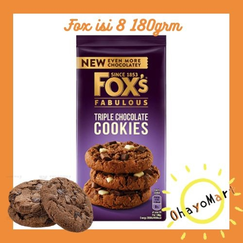 Jual Foxs Fabulous Triple Chocolate Cookies / fox's kukis cokelat ...
