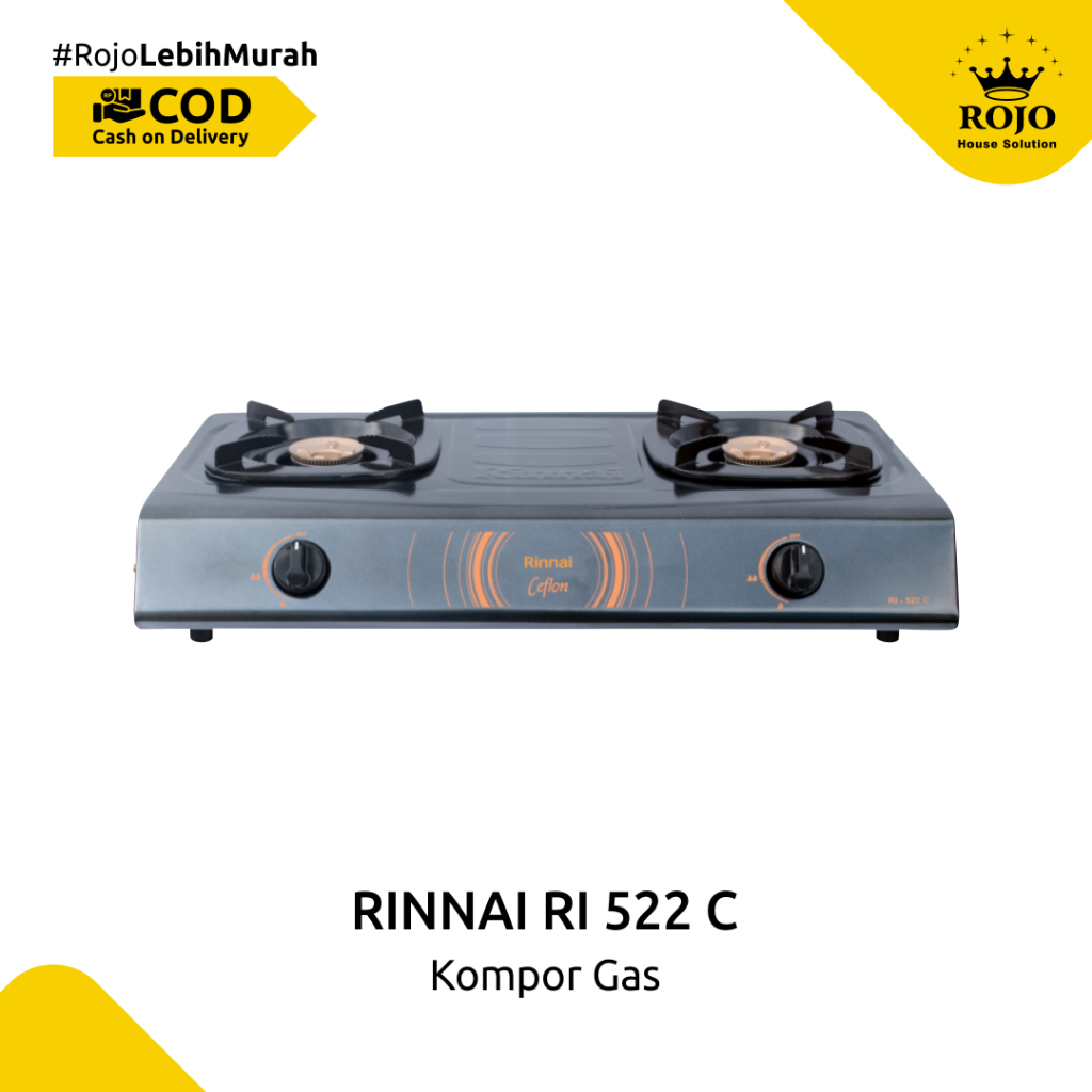 Jual Kompor Gas 2 Tungku Rinnai RI 522 C | Shopee Indonesia